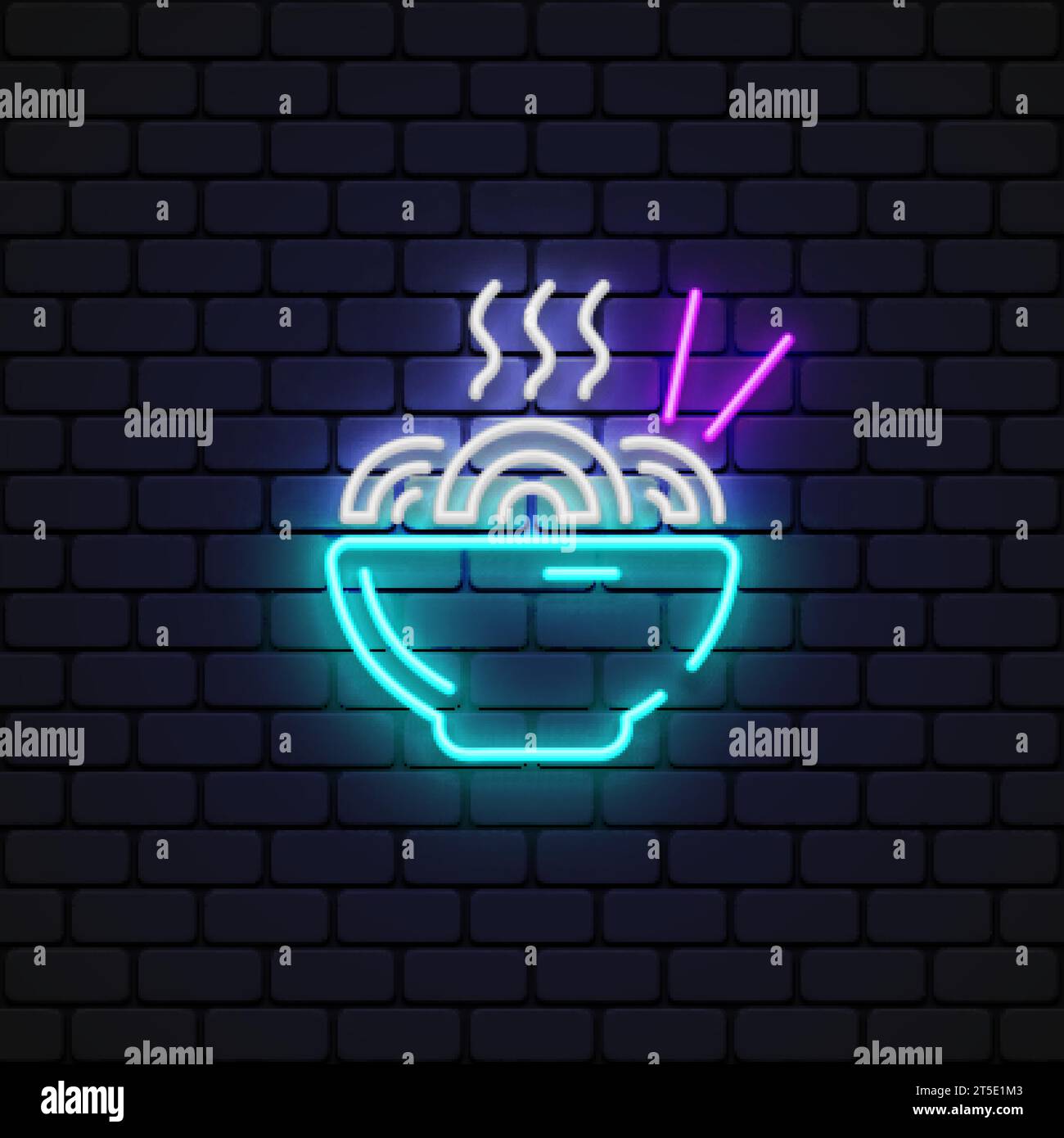 Noodle bar neon sign Stock Vector Images - Alamy