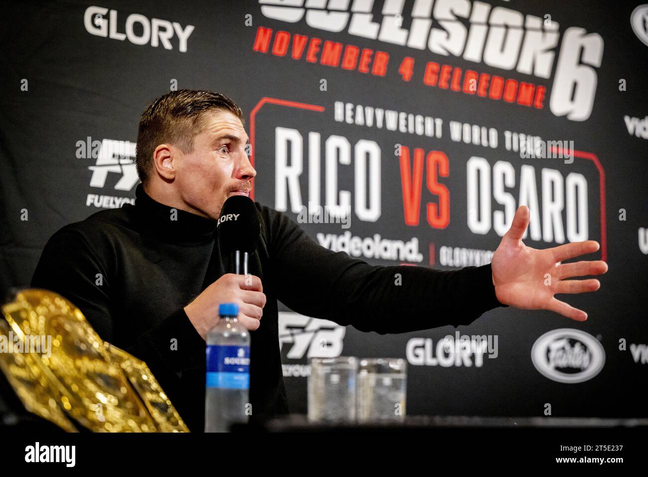 ARNHEM - Kickboxer Rico Verhoeven during the GLORY: Collision 6 fight ...