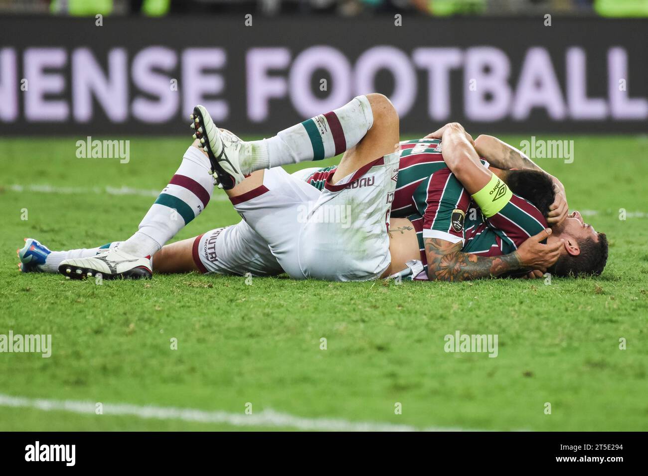 Rio De Janeiro, Brazil. 20th Oct, 2023. Fluminense players celebrating ...