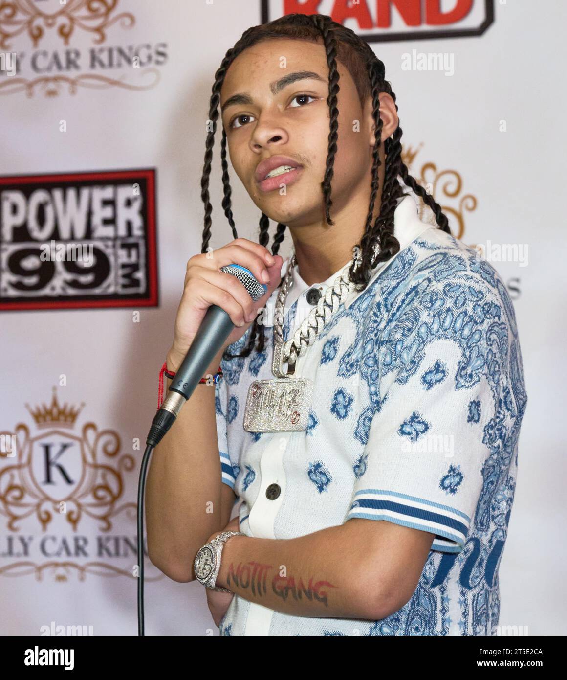 PHILADELPHIA, PA, USA - OCTOBER 27, 2023: DD Osama Poses at Power 99's ... PHILADELPHIA, PA, USA - OCTOBER 27, 2023: DD Osama Poses at Power 99's ...