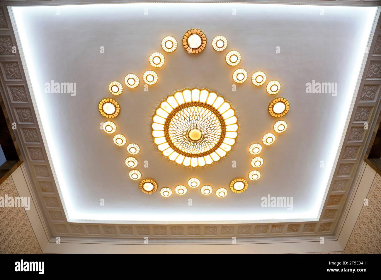 Lobby decorative lighting Stock Photo - Alamy