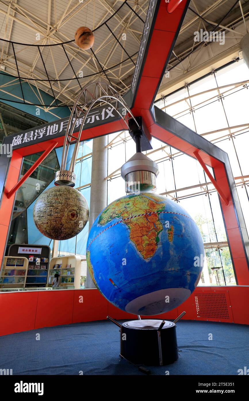 Magnetic levitation ground moon demonstration instrument in a science ...