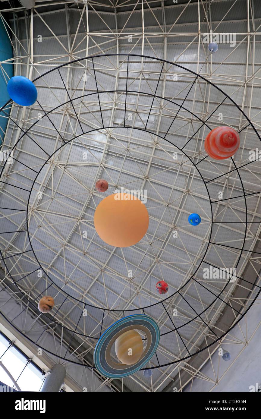 Solar system demonstration in science and Technology Museum Stock Photo ...
