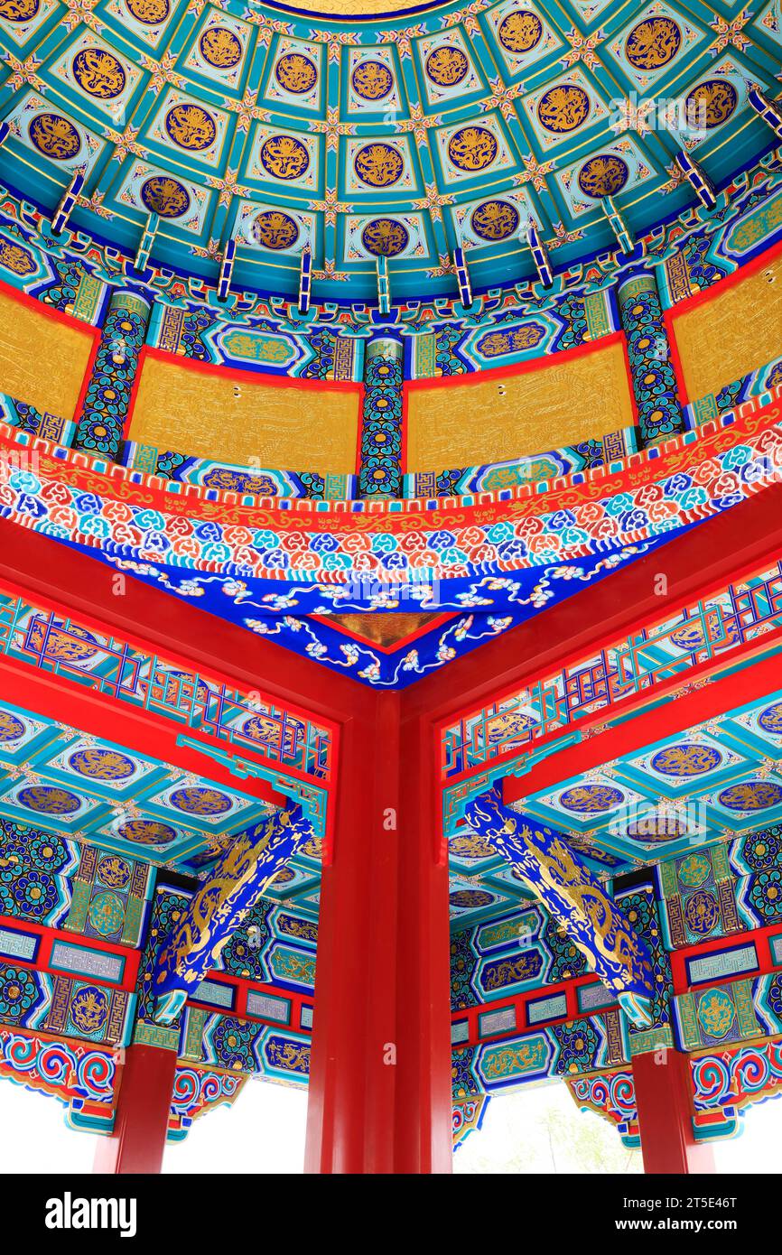 Traditional architectural structure of Chinese Pavilion Stock Photo - Alamy