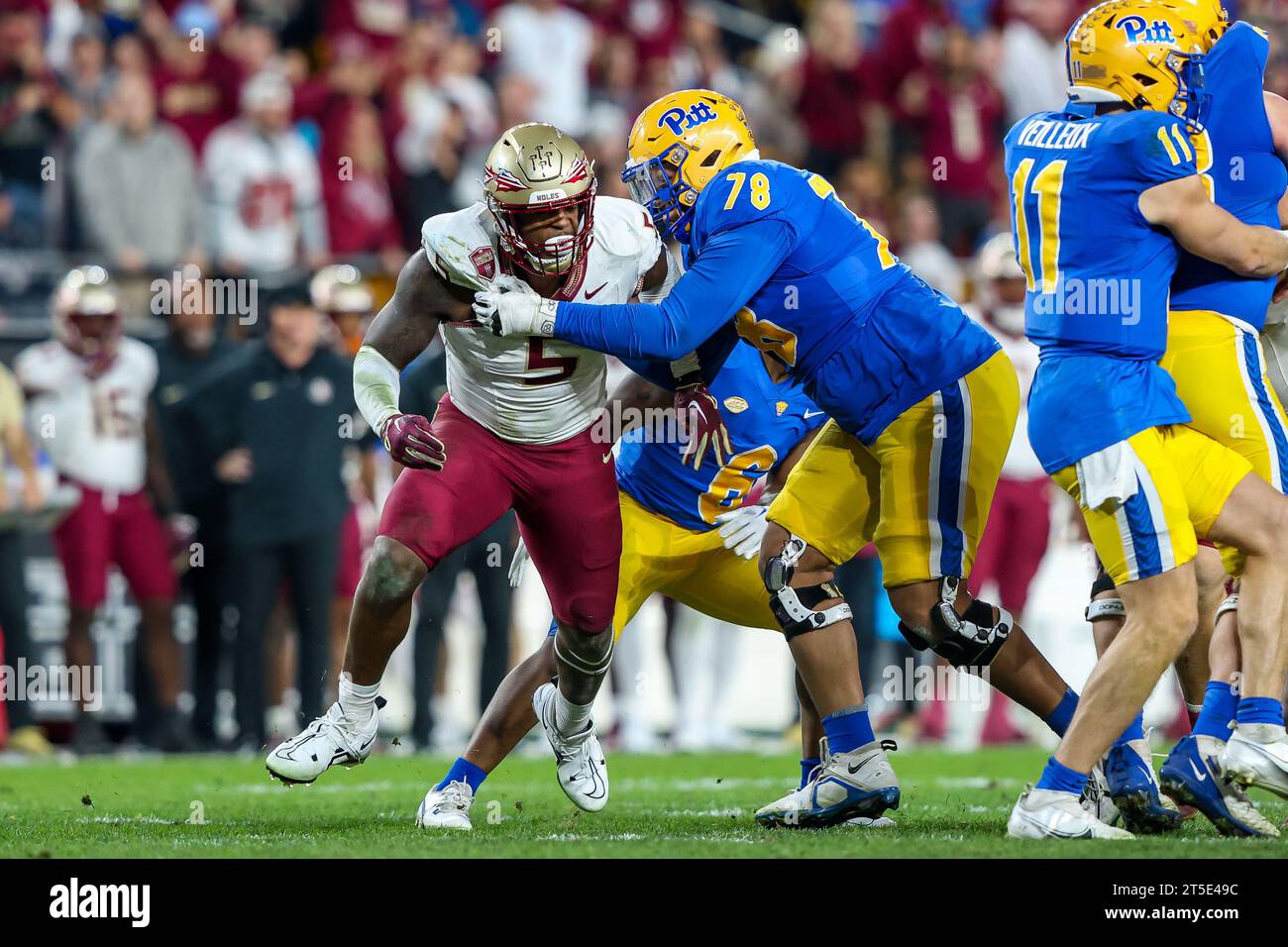 Pittsburgh, Pennsylvania, USA. 4th Nov, 2023. Florida State Seminoles ...