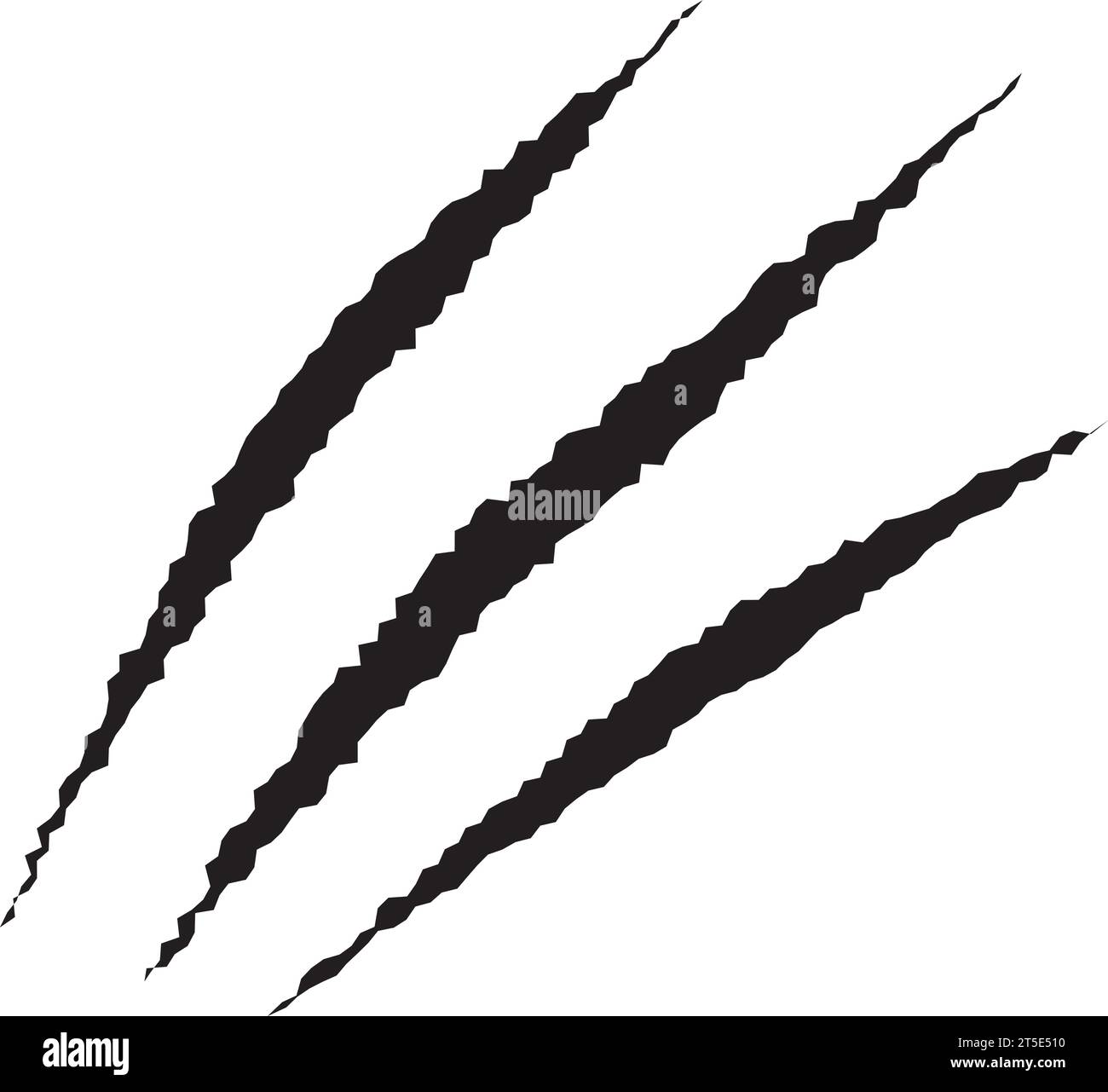 Three cat scratches on white background. Stock vector illustration ...