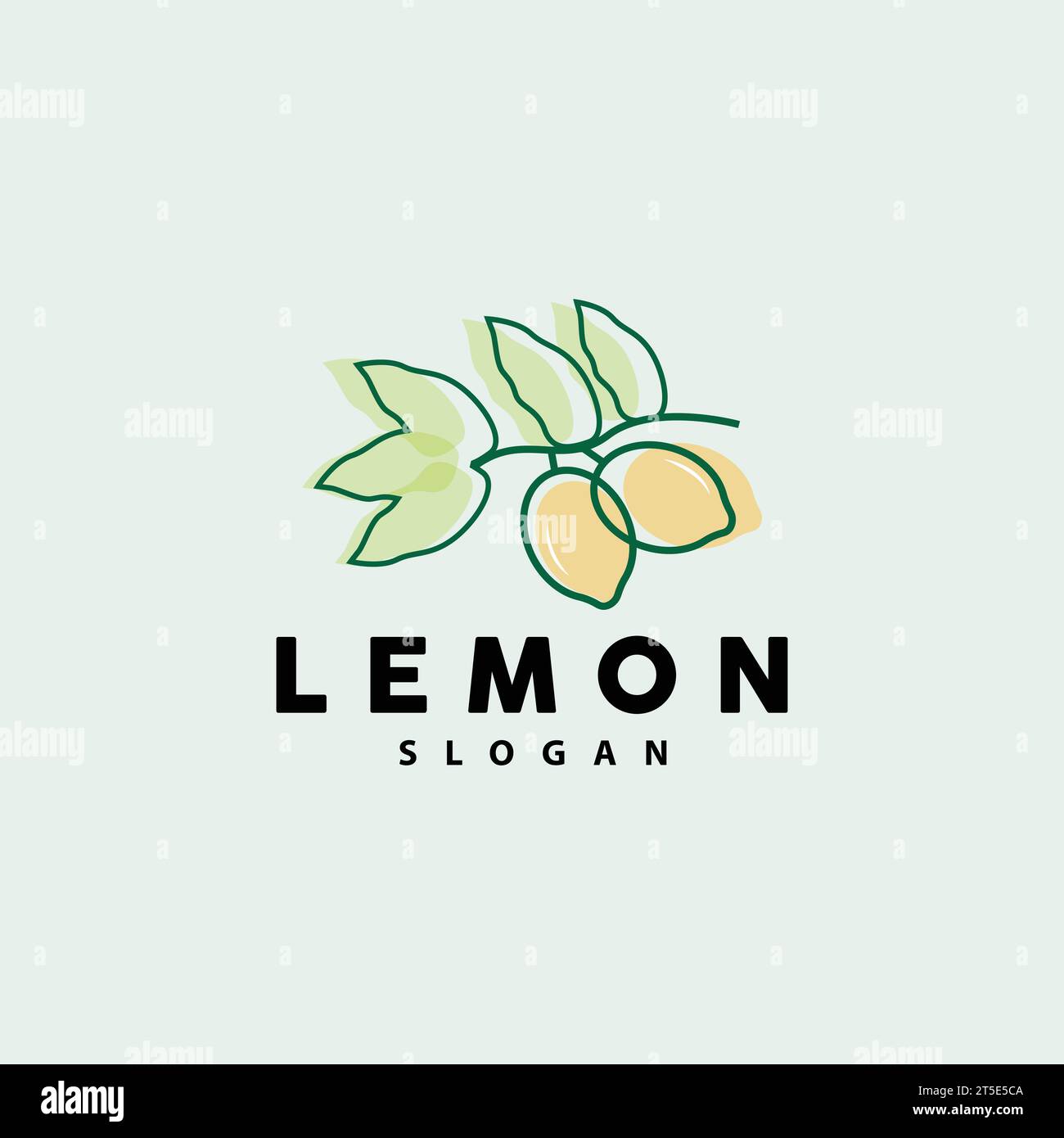 Lemon Logo, Luxurious Elegant Minimalist Design, Lemon Fresh Fruit ...