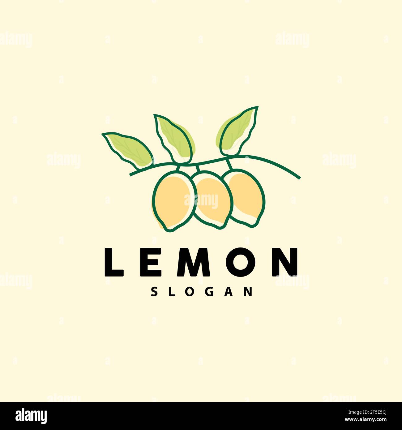 Lemon Logo, Luxurious Elegant Minimalist Design, Lemon Fresh Fruit ...