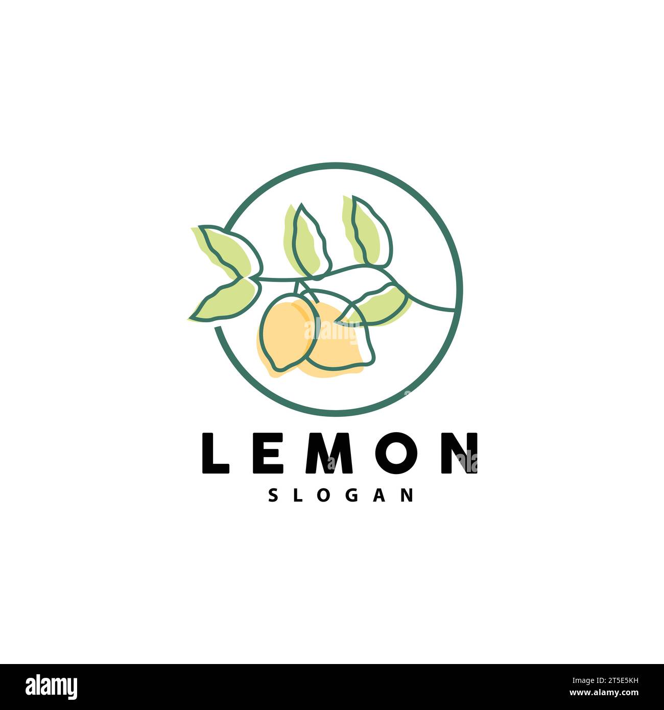 Lemon Logo, Luxurious Elegant Minimalist Design, Lemon Fresh Fruit ...