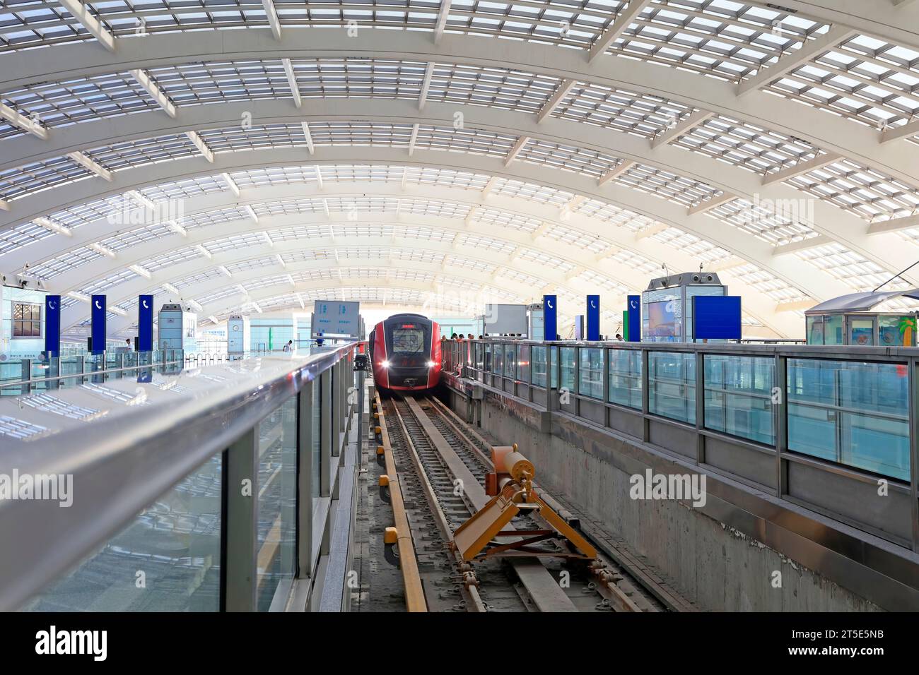 Beijing airport light rail Stock Photo - Alamy