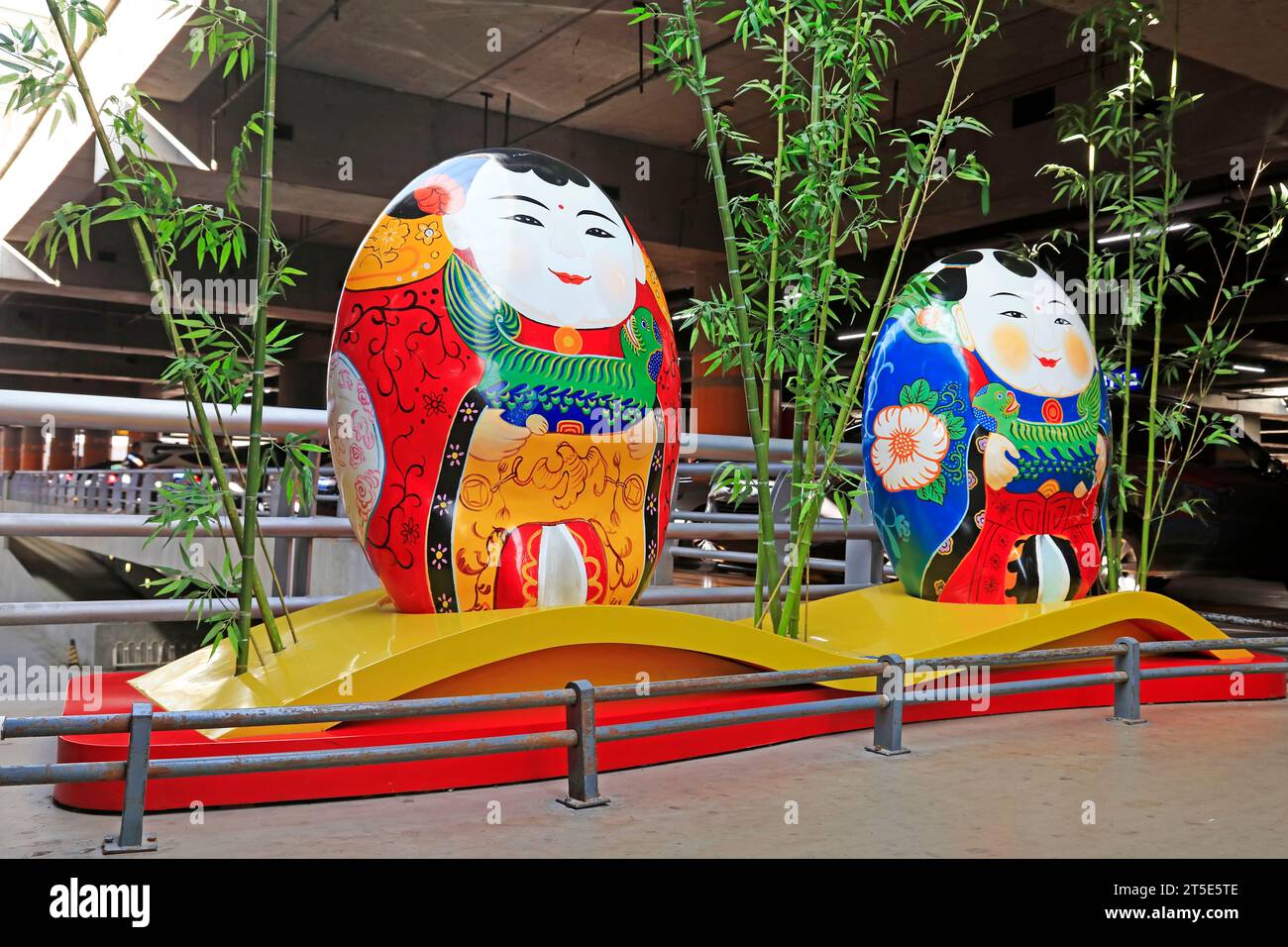 Architectural landscape of ceramic dolls Stock Photo - Alamy
