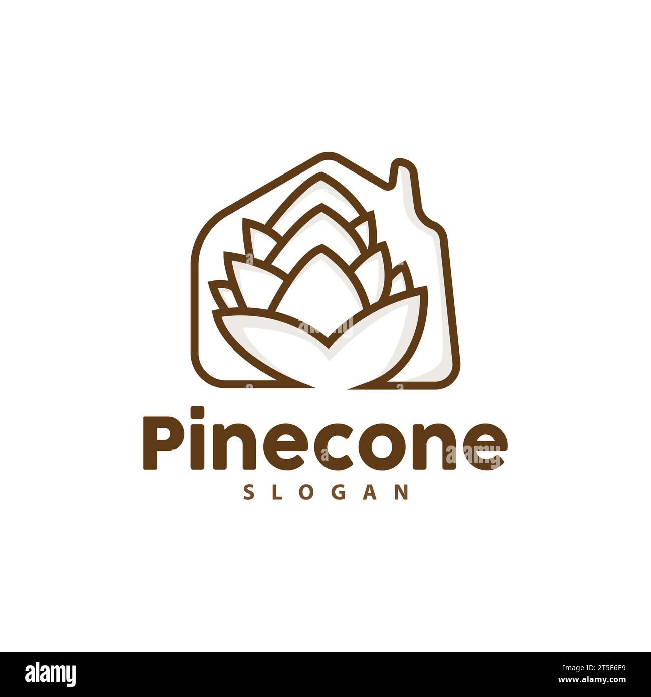 Pine Cone Logo, Elegant Luxury Pine Simple Design, Tree Acorn Icon ...