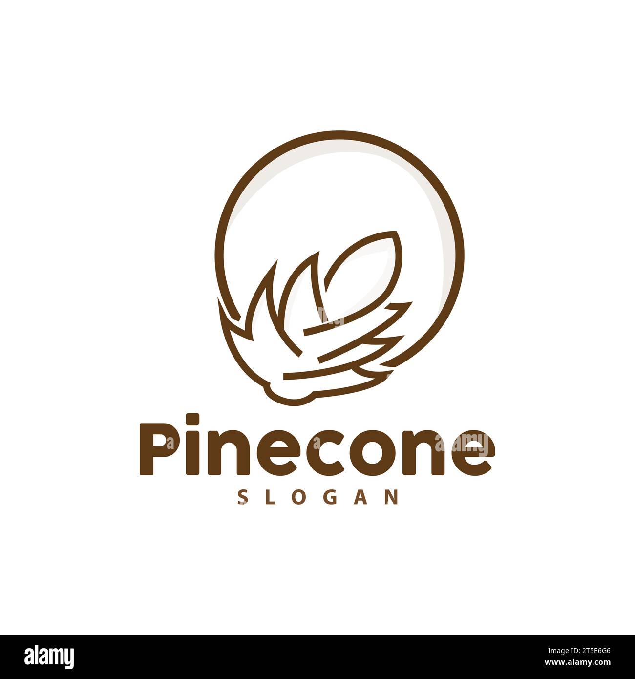 Pine Cone Logo, Elegant Luxury Pine Simple Design, Tree Acorn Icon ...