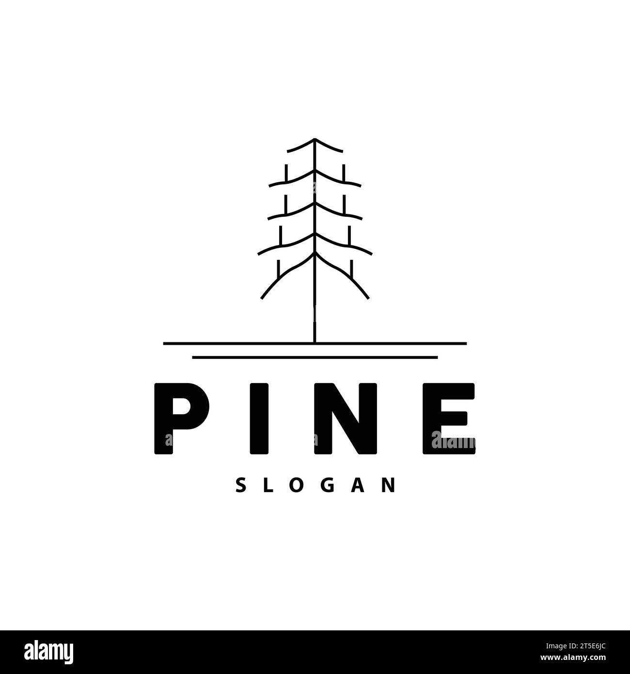 Pine Tree Logo, Luxurious Elegant Simple Design, Fir Tree Vector ...