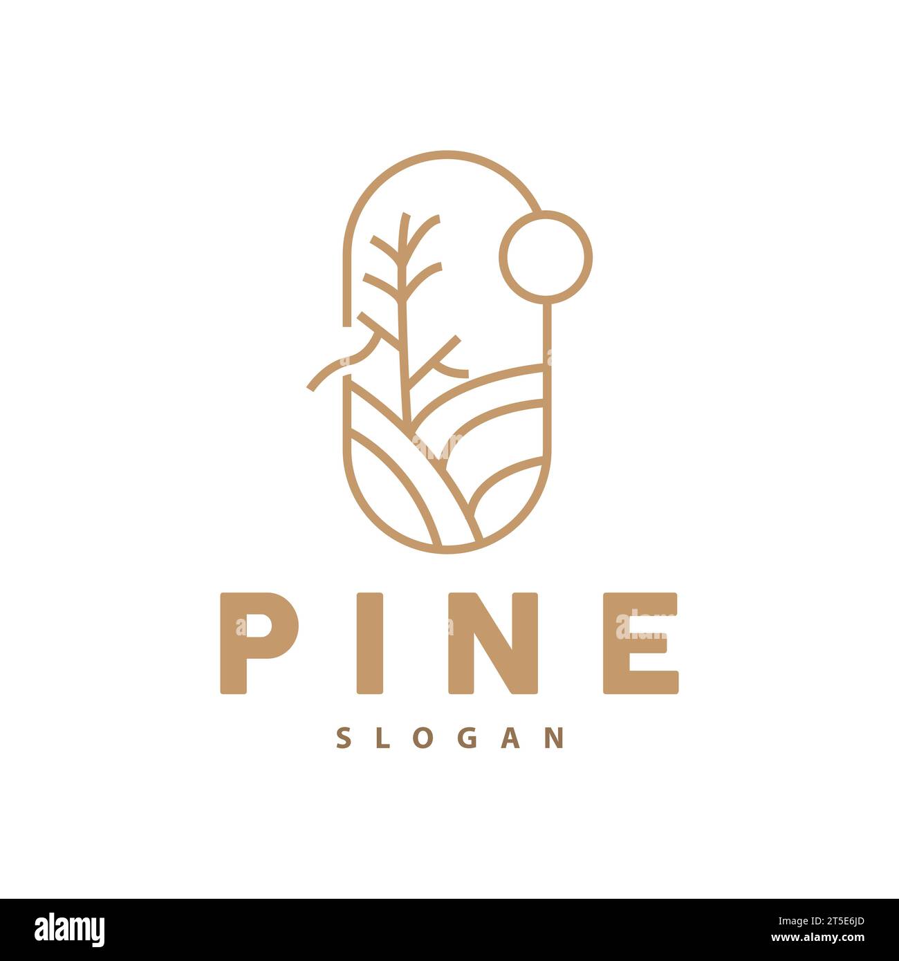 Pine Tree Logo, Luxurious Elegant Simple Design, Fir Tree Vector ...