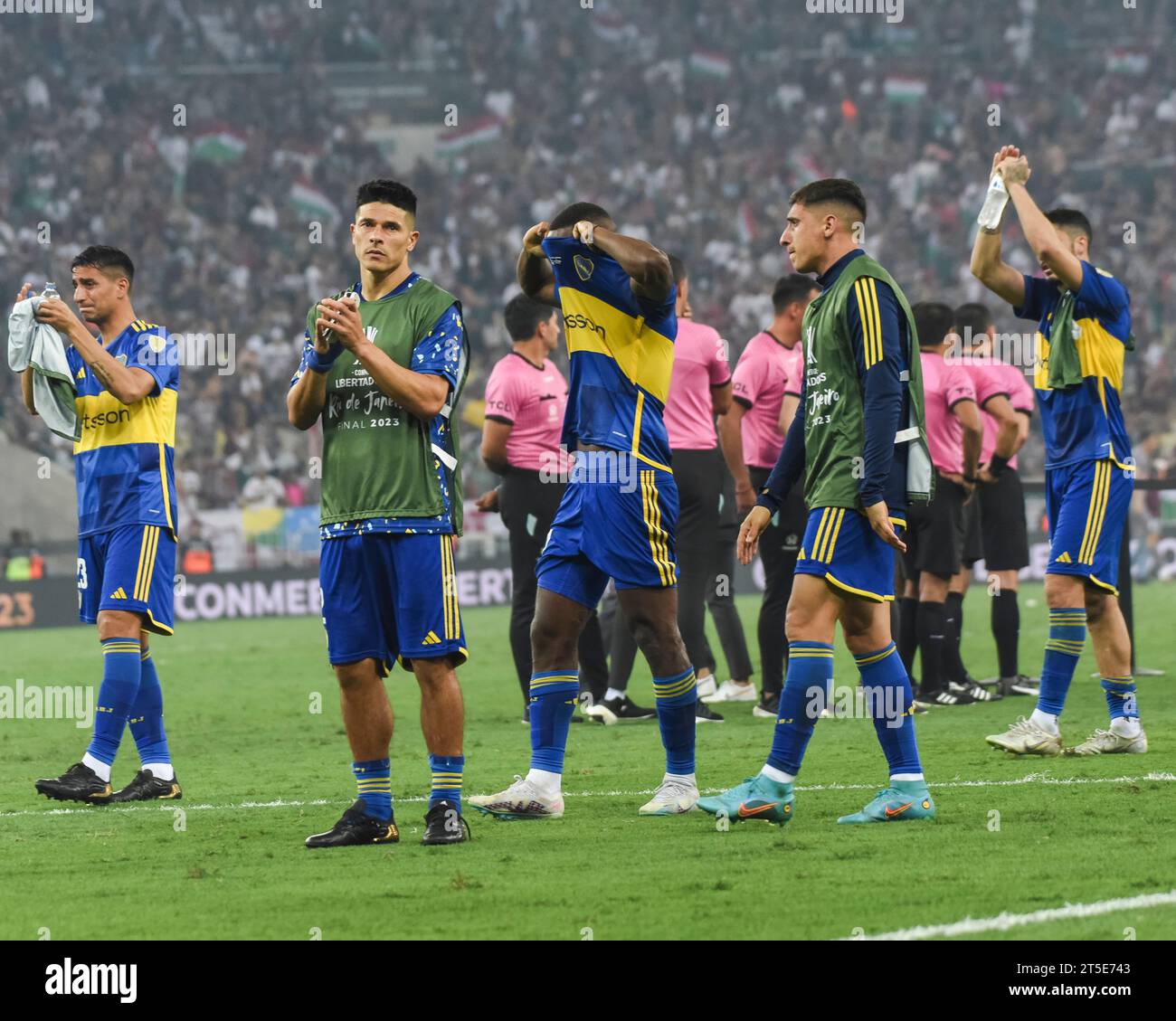 Rio De Janeiro, Brazil. 20th Oct, 2023. Boca Juniors players during the ...