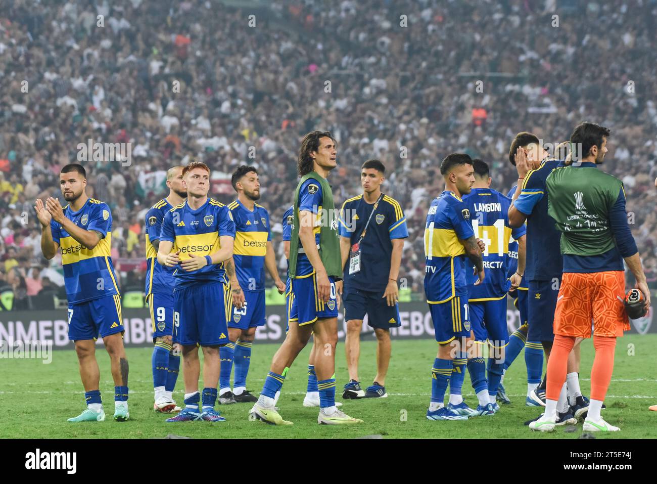 Rio De Janeiro, Brazil. 20th Oct, 2023. Boca Juniors players during the ...