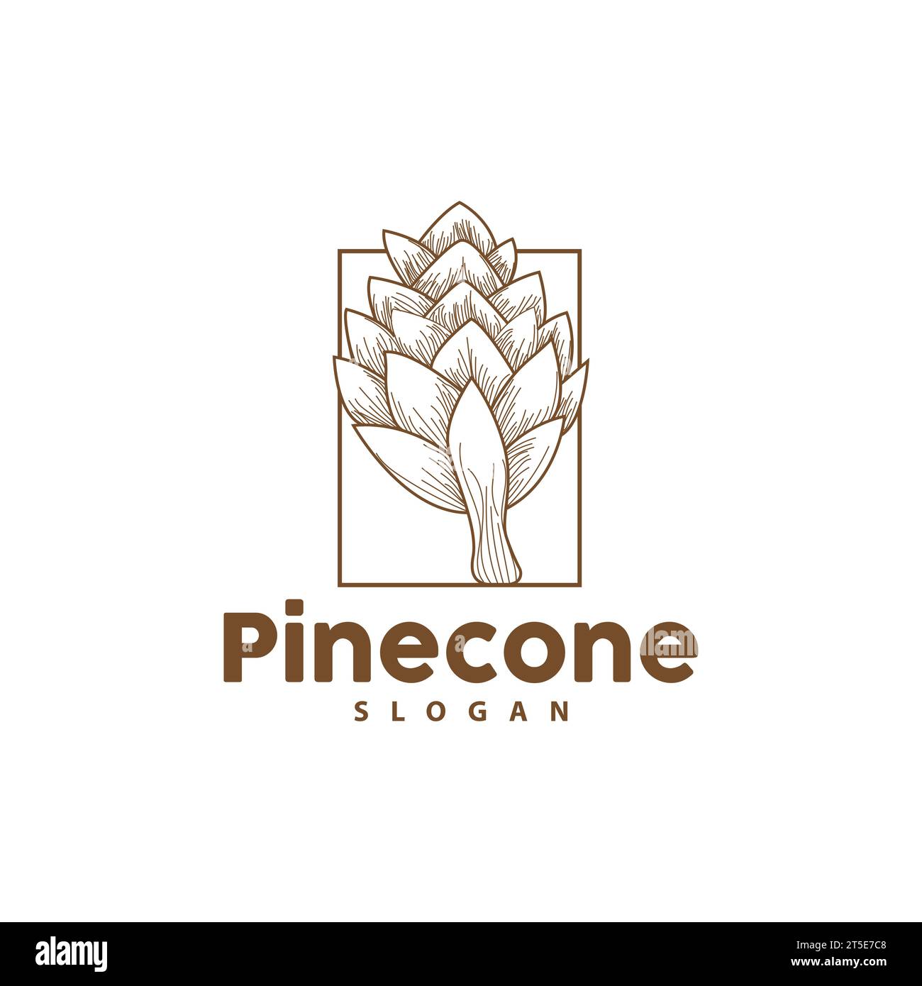 Pine Cone Logo, Elegant Luxury Pine Simple Design, Tree Acorn Icon ...