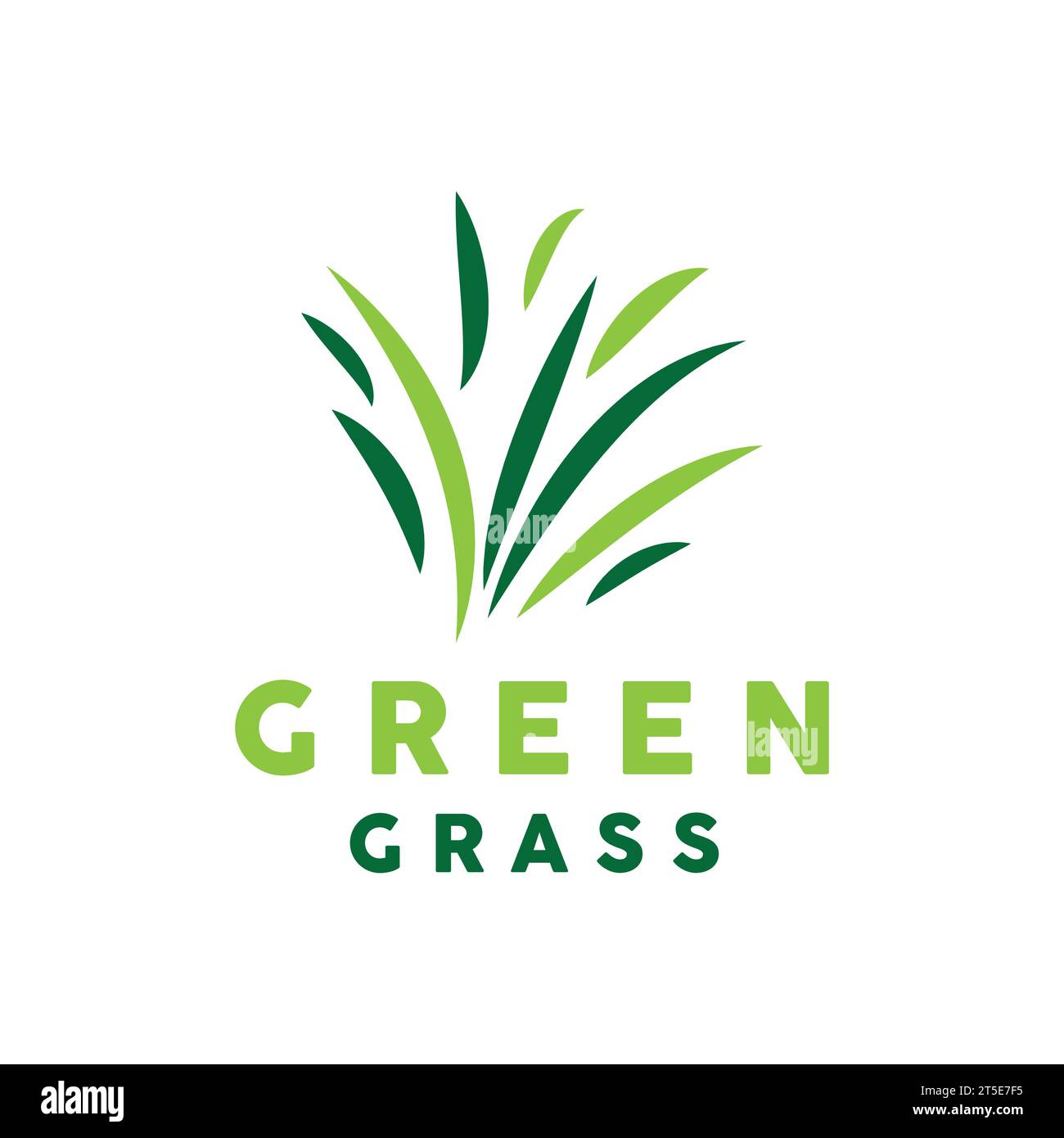 Green Grass Logo, Nature Plant Vector, Agriculture Leaf Simple Design ...