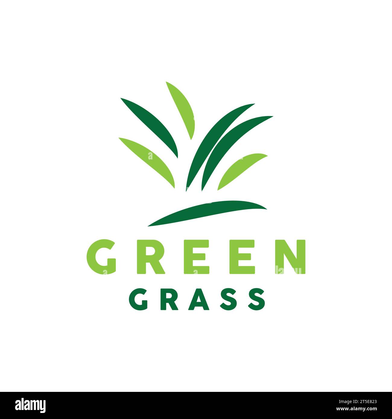 Green Grass Logo, Nature Plant Vector, Agriculture Leaf Simple Design ...