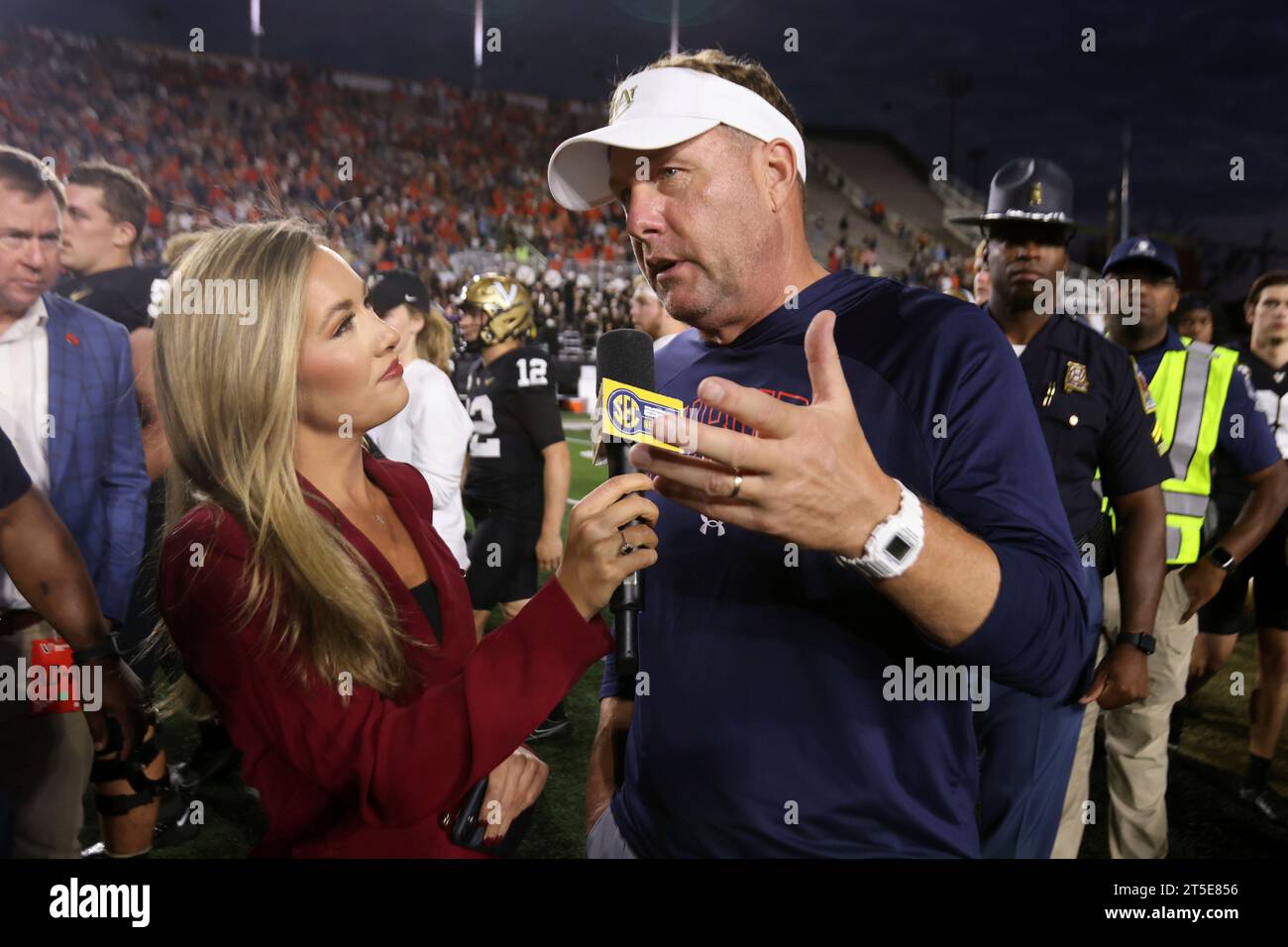 NASHVILLE, TN - NOVEMBER 04: SEC Network sideline reporter Taylor Davis ...