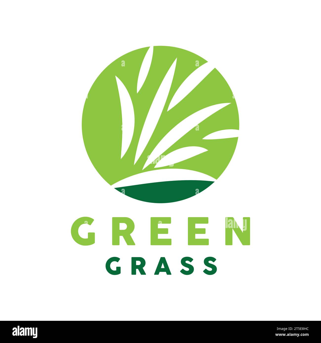 Green Grass Logo, Nature Plant Vector, Agriculture Leaf Simple Design ...