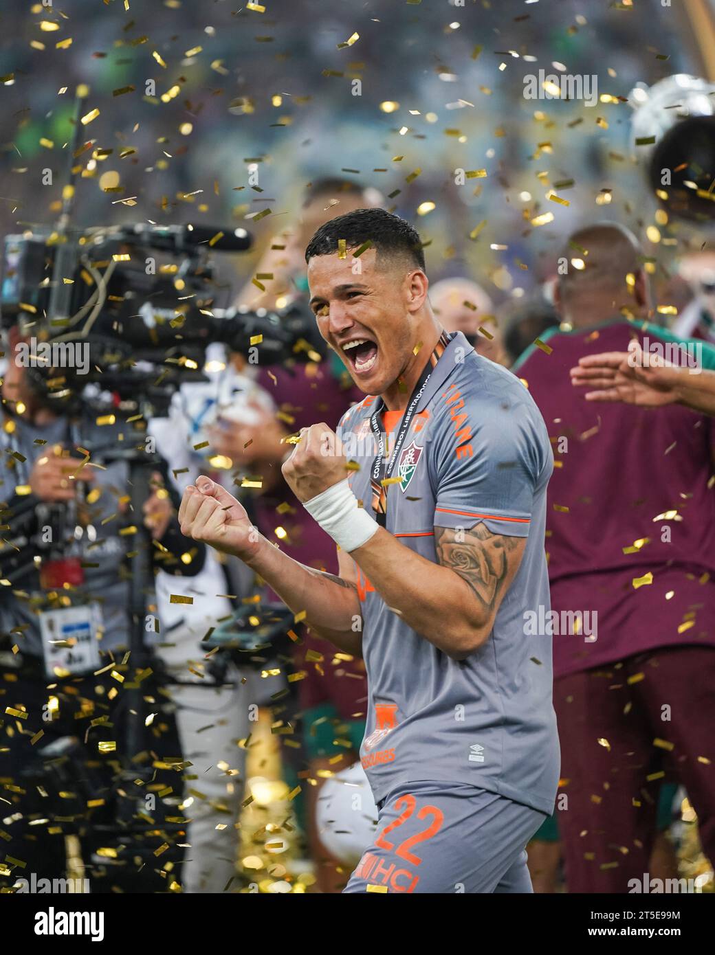 Rio De Janeiro, Brazil. 20th Oct, 2023. Fluminense players celebrate ...