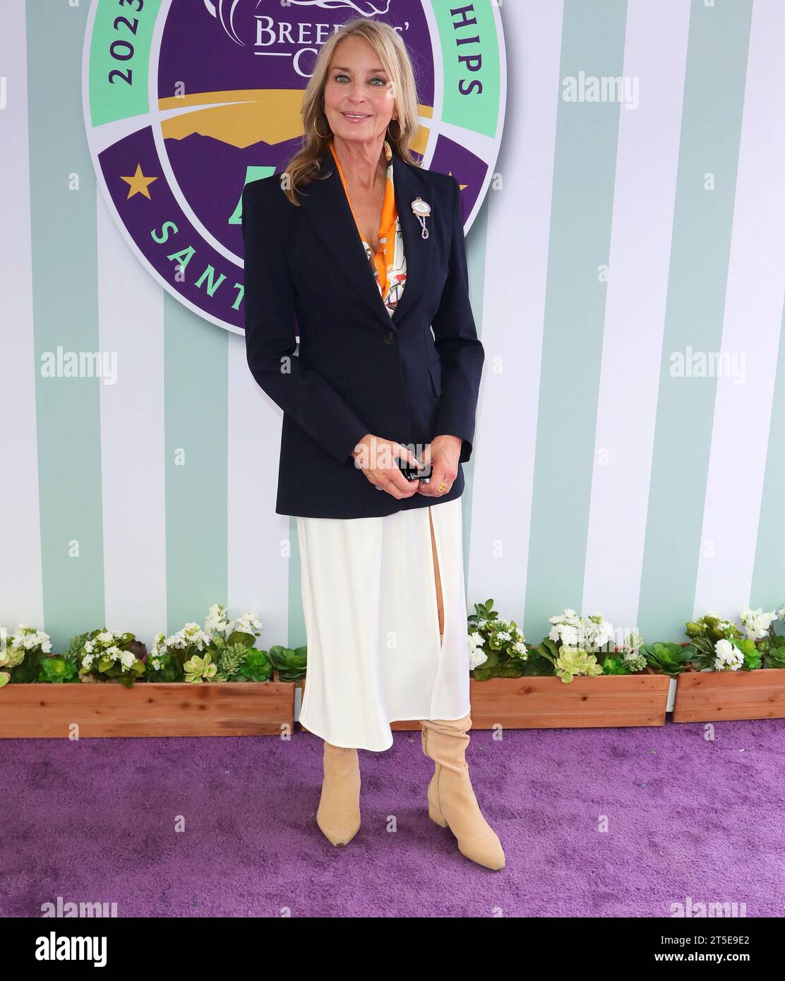 Arcadia, USA. 04th Nov, 2023. Bo Derek arrives at The 2023 Breeders Cup ...