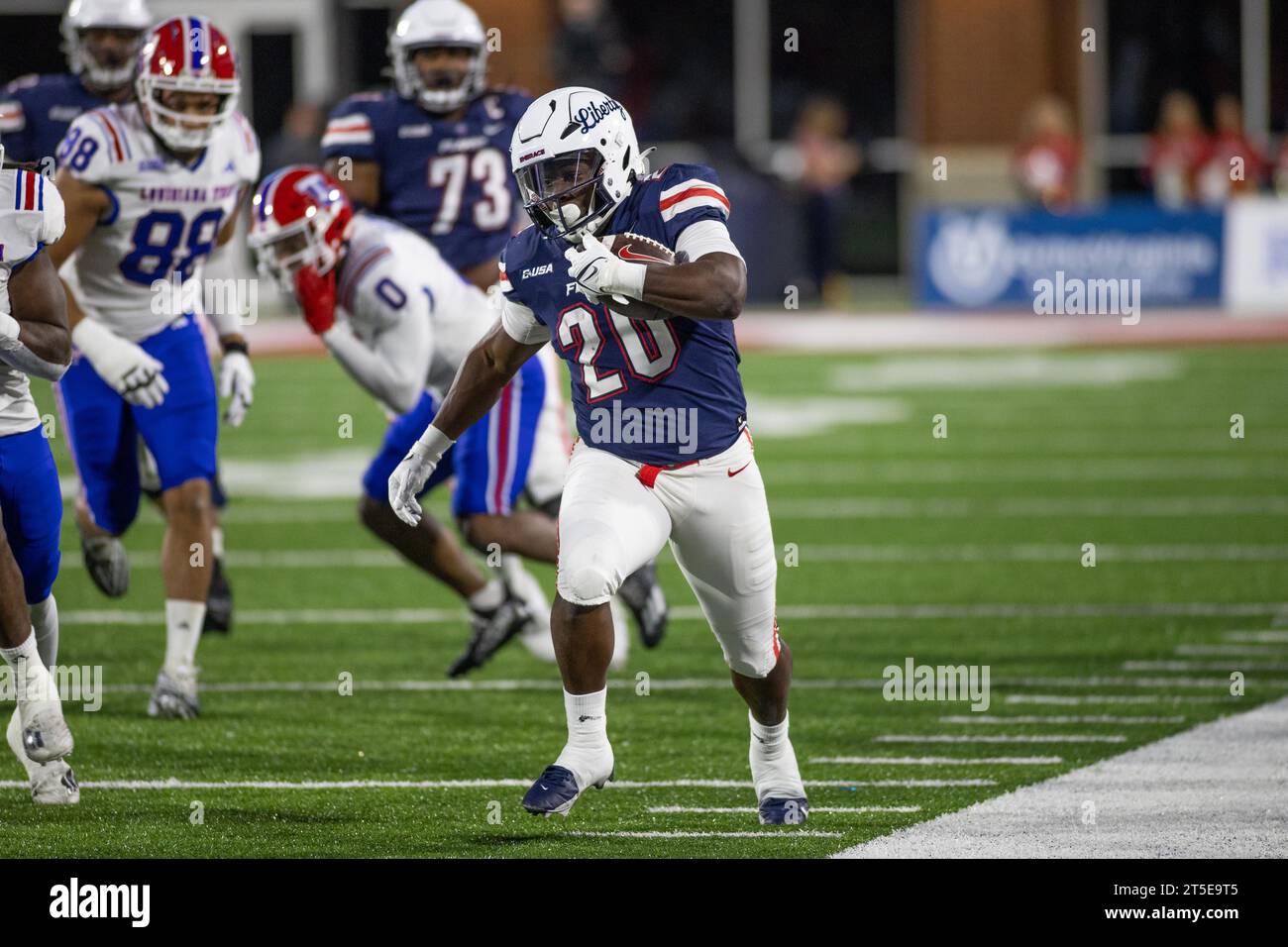 Lynchburg, VA, USA. 3rd Nov, 2023. Liberty Flames running back Quinton ...