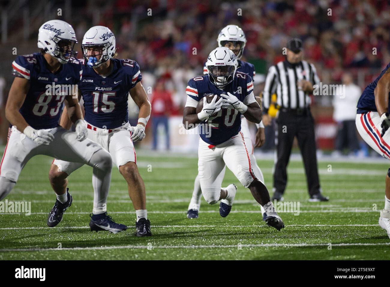 Lynchburg, VA, USA. 3rd Nov, 2023. Liberty Flames running back Quinton ...
