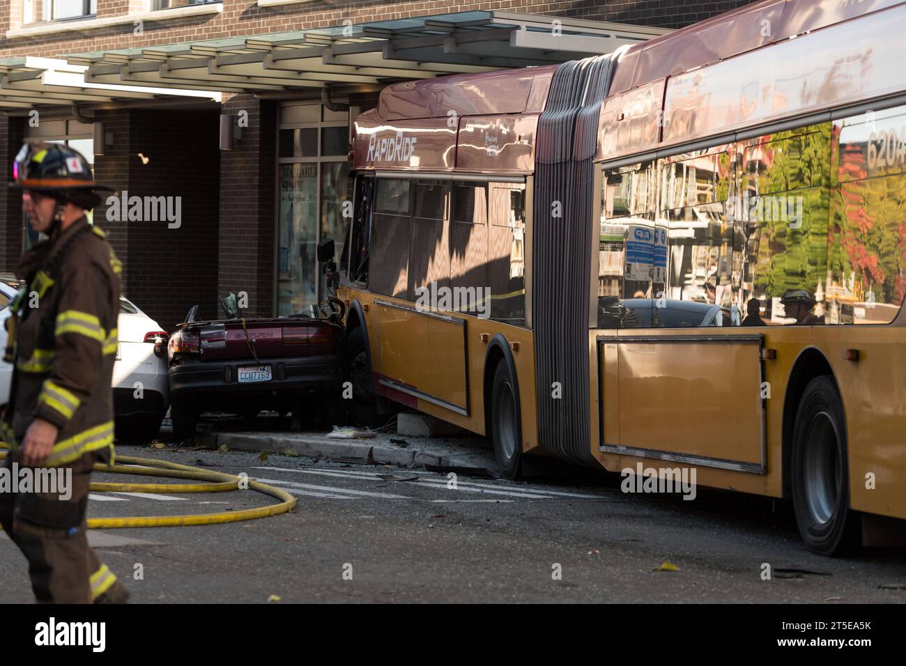 Seattle, USA. 4th Nov 2023. Just before 4:00pm Seattle Fire and Police ...