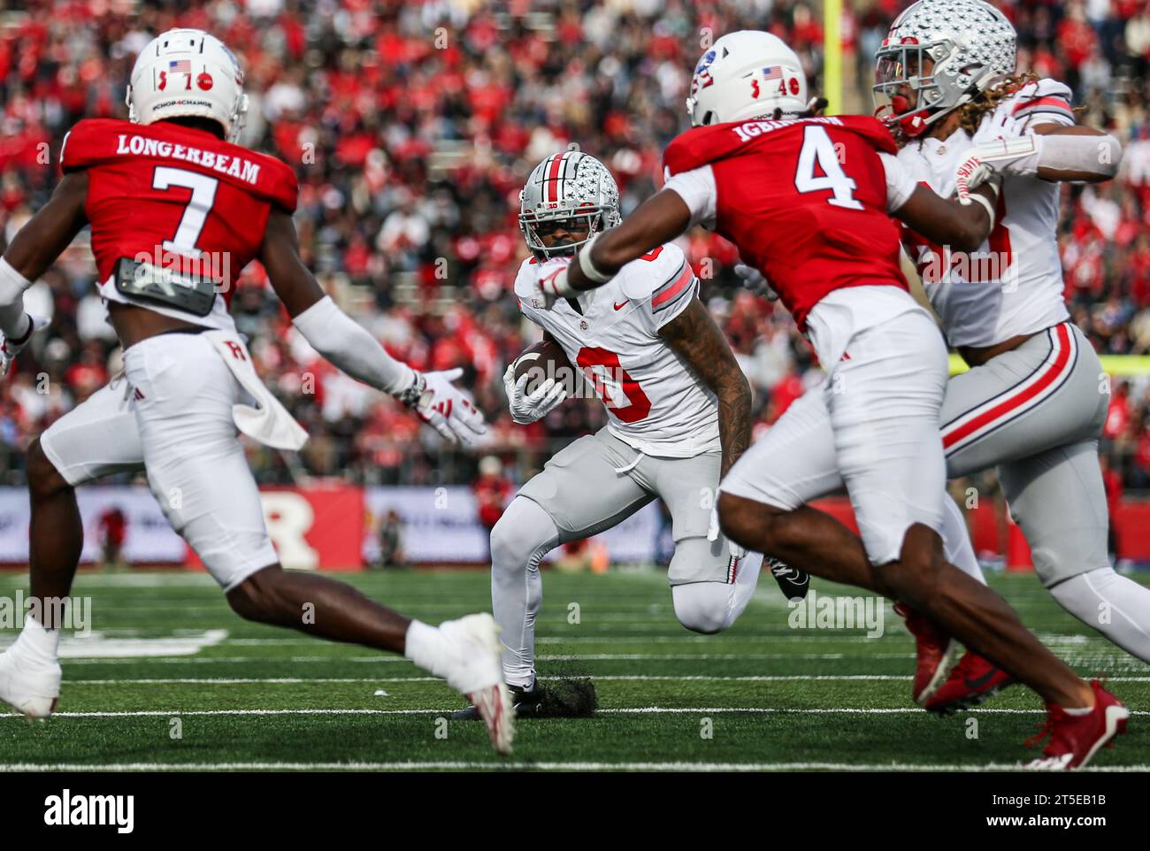 Piscataway, NJ, USA. 4th Nov, 2023. Ohio State Buckeyes wide receiver ...