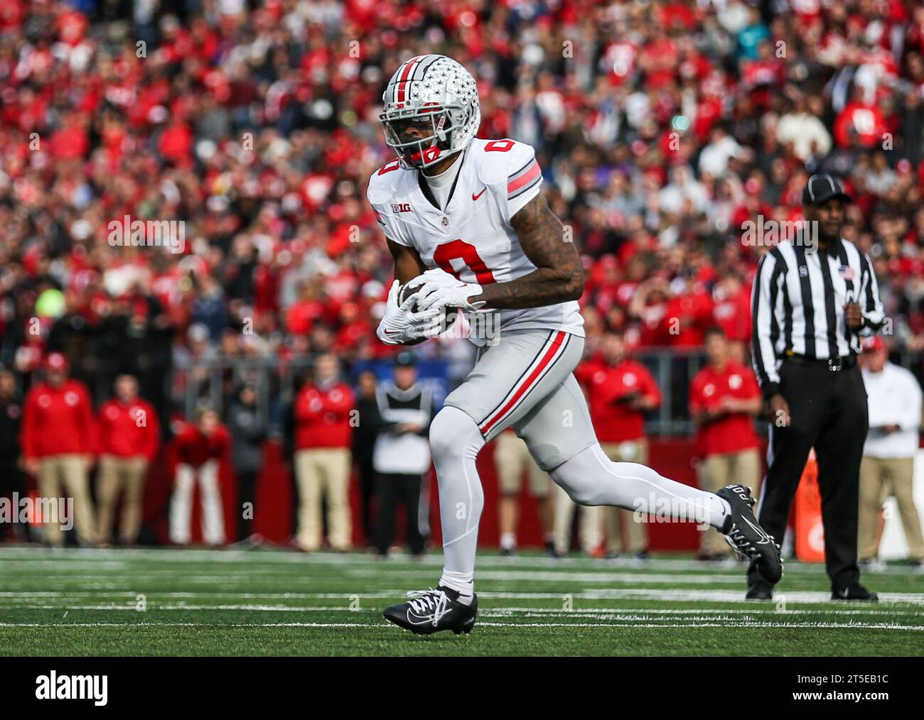 Piscataway, NJ, USA. 4th Nov, 2023. Ohio State Buckeyes wide receiver ...