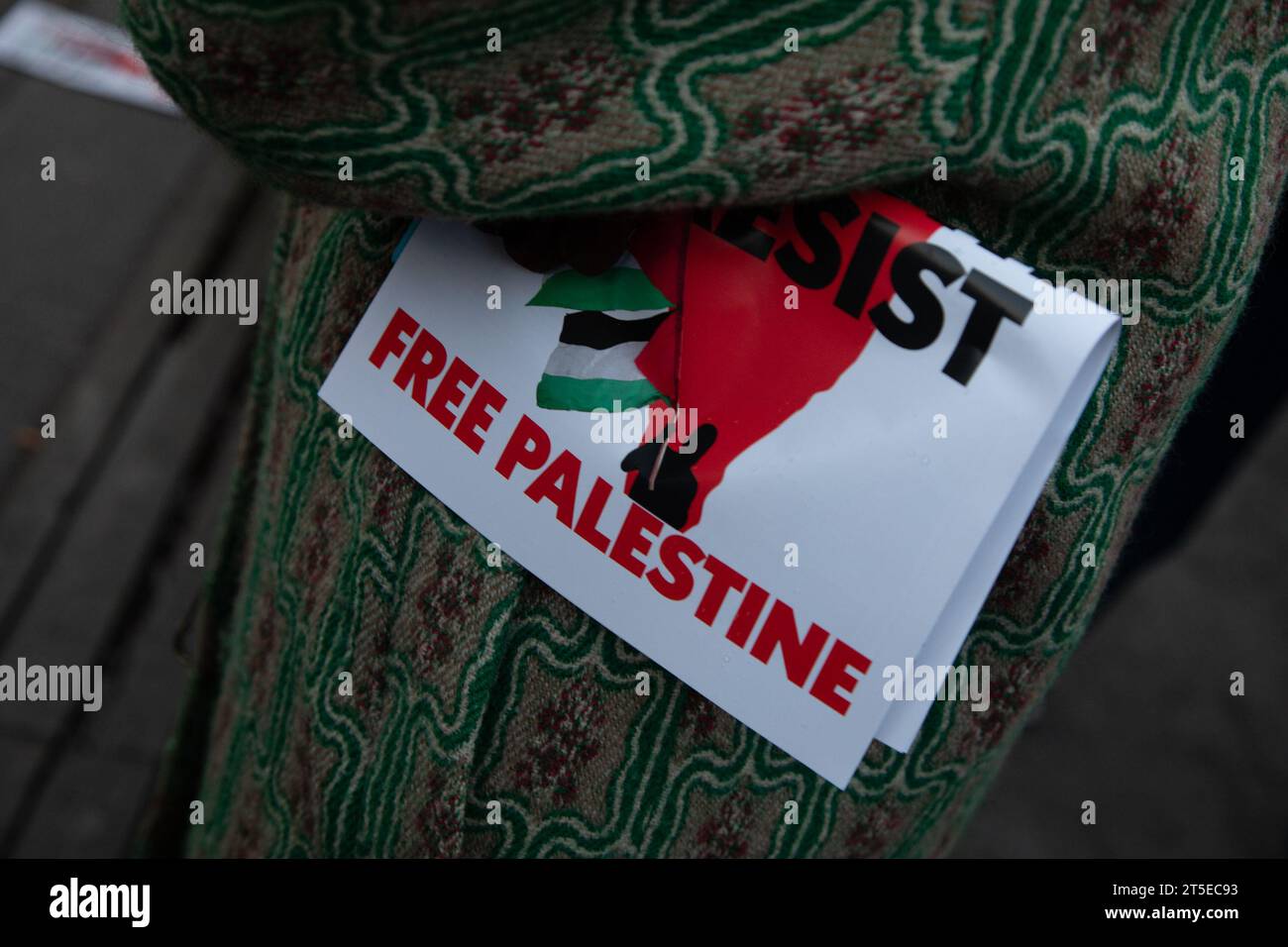London, UK. 4th Nov, 2023. A Free Palestine sign as thousands have ...