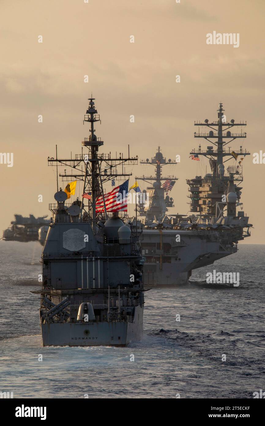 Ships from the Gerald R. Ford and Dwight D. Eisenhower Carrier Strike ...