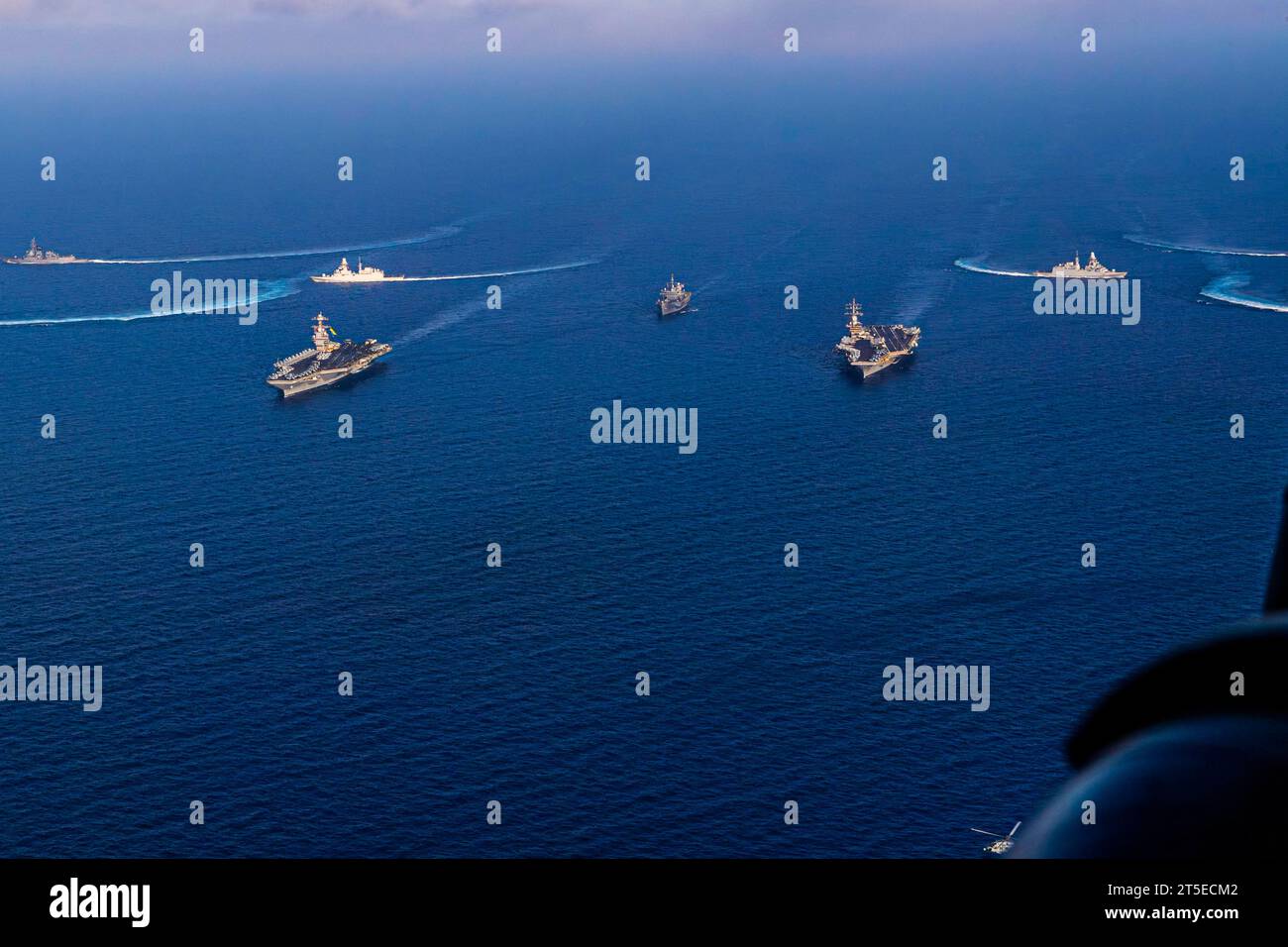 Ships from the Gerald R. Ford and Dwight D. Eisenhower Carrier Strike ...