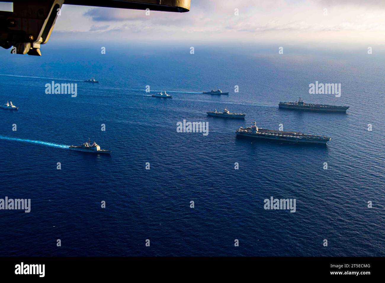 Ships from the Gerald R. Ford and Dwight D. Eisenhower Carrier Strike ...