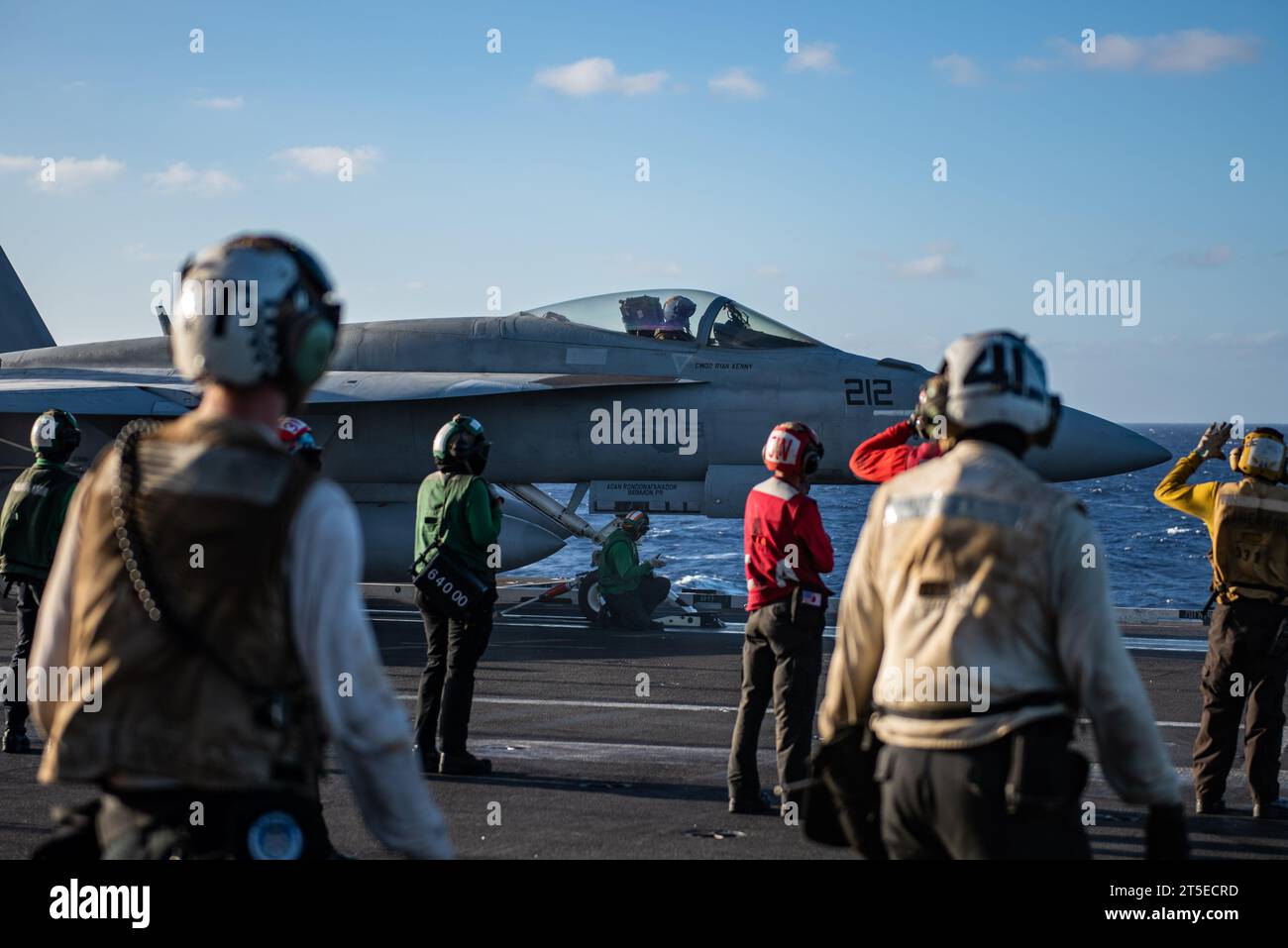 231104-N-IK052-1073 PHILIPPINE SEA (Nov. 4, 2023) Sailors prepare an F ...