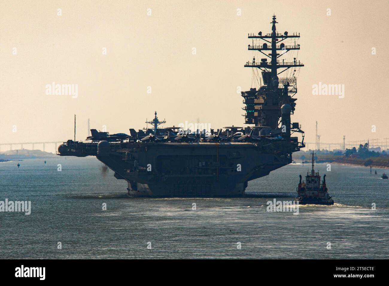 The Dwight D. Eisenhower Carrier Strike Group transits the Suez Canal ...