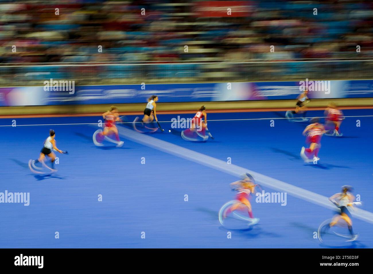 Argentina's Sofia Cairo dribbles during the women's field hockey gold ...