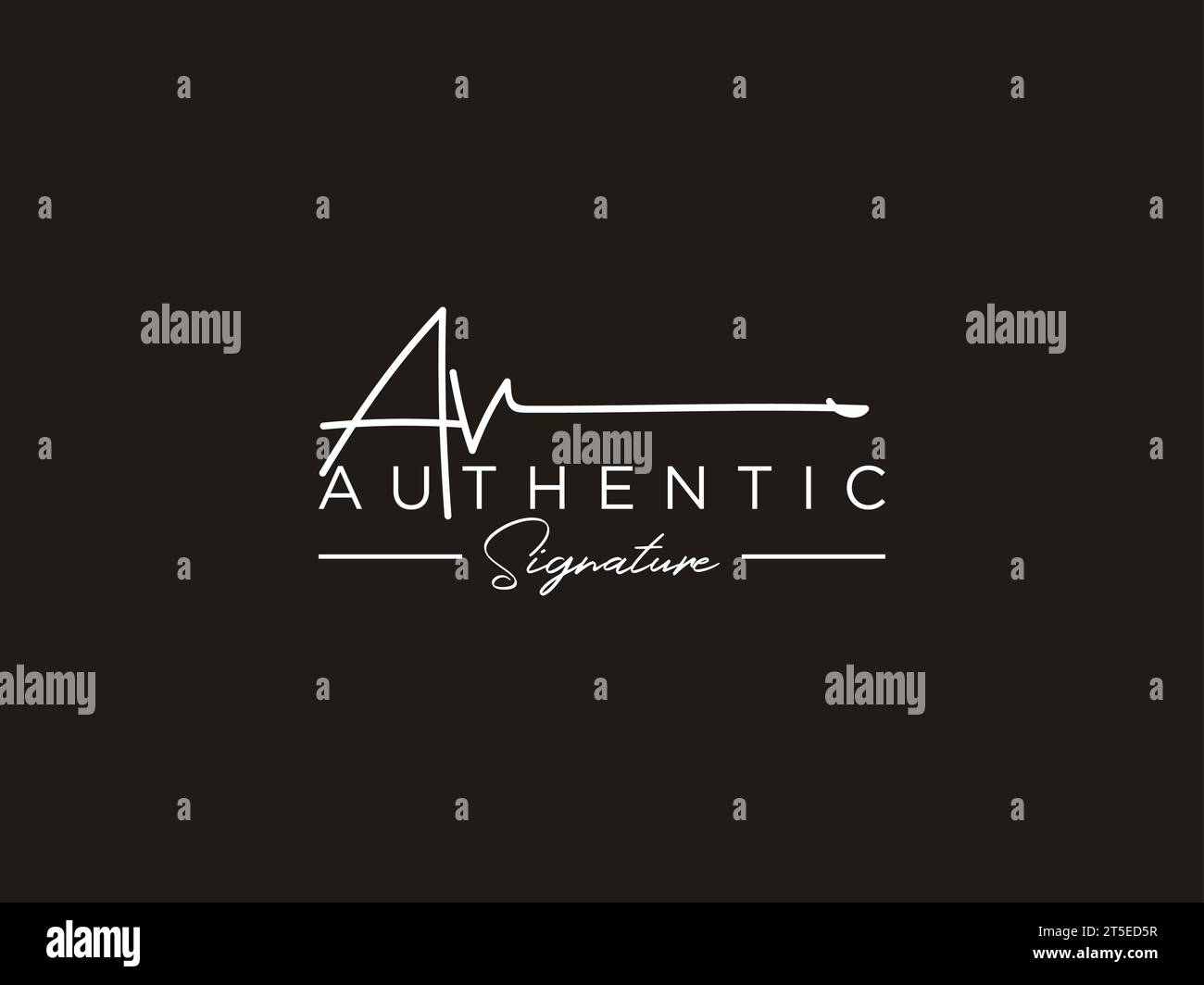 AV Signature Logo Template Vector Stock Vector Image & Art - Alamy