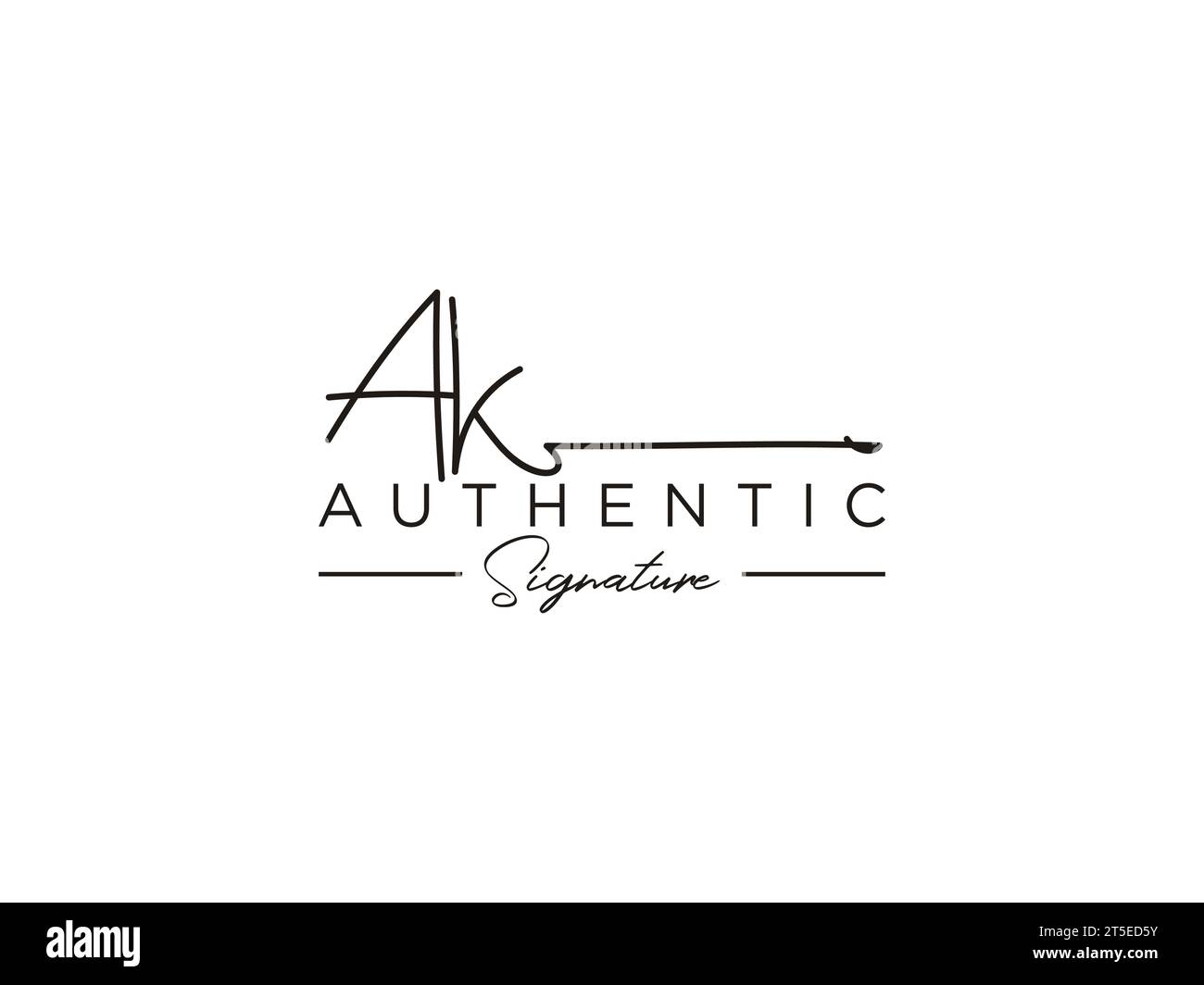 AK Signature Logo Template Vector Stock Vector Image & Art - Alamy