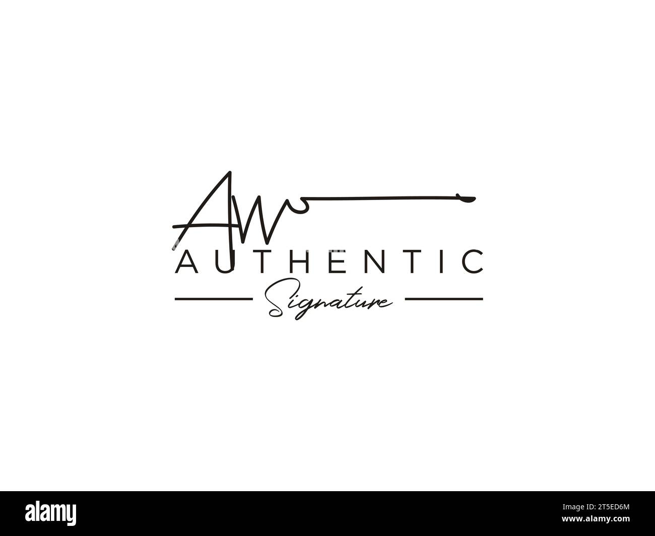 AW Signature Logo Template Vector Stock Vector Image & Art - Alamy