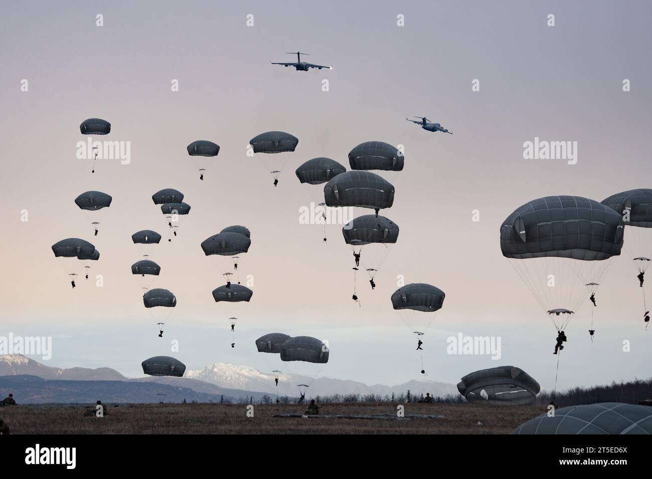 U.S. Army paratroopers with the 1st Battalion, 501st Parachute Infantry ...