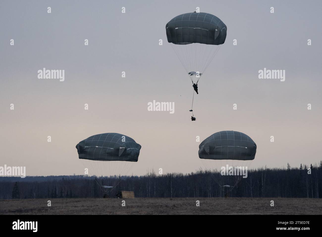 U.S. Army paratroopers with the 1st Battalion, 501st Parachute Infantry ...