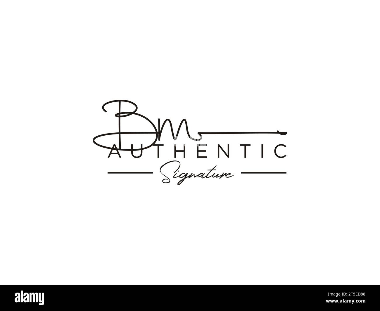 BM Signature Logo Template Vector Stock Vector Image & Art - Alamy