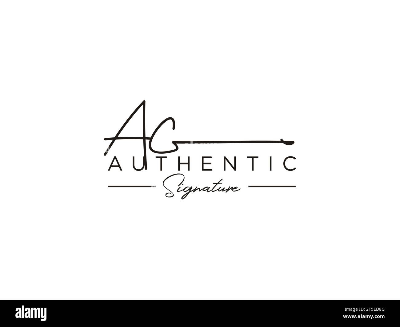 AC Signature Logo Template Vector Stock Vector Image & Art - Alamy