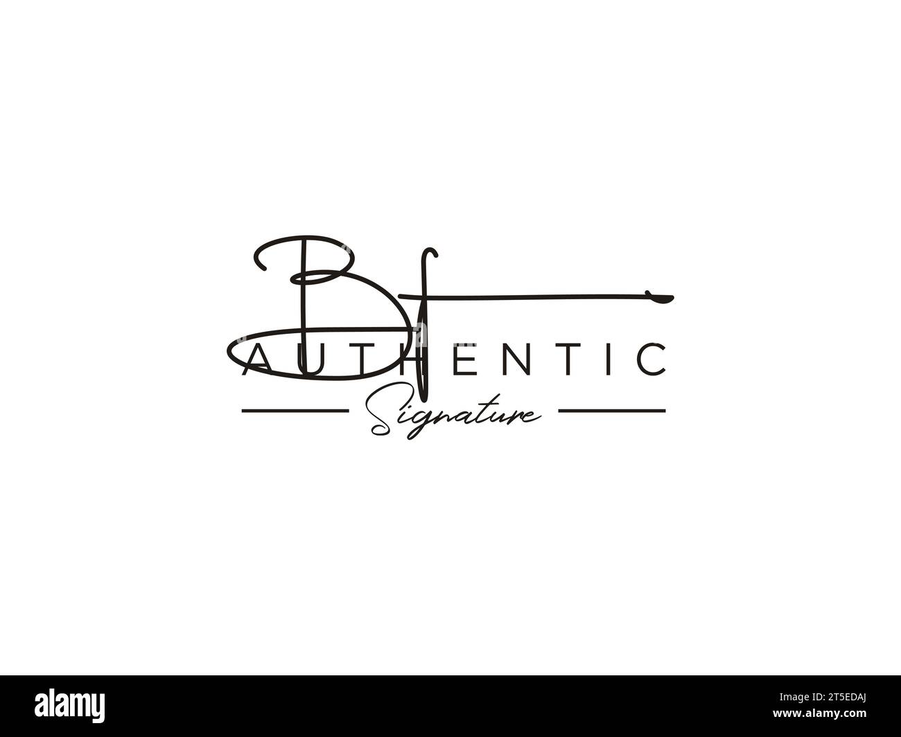 BF Signature Logo Template Vector Stock Vector Image & Art - Alamy