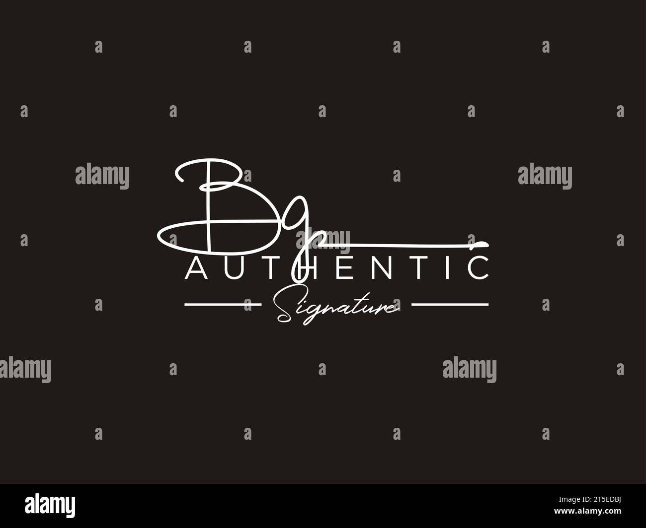 BG Signature Logo Template Vector Stock Vector Image & Art - Alamy
