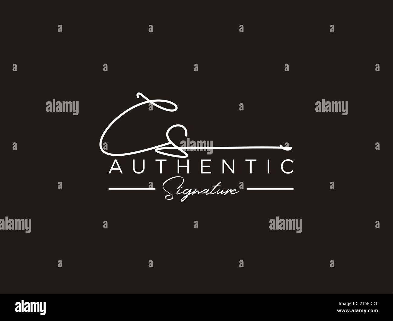 CS Signature Logo Template Vector Stock Vector Image & Art - Alamy